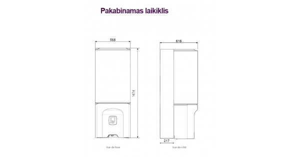 Pakabinamas ant sienos laikiklis Atlantic SYNEA DUO šilumos siurbliams ...